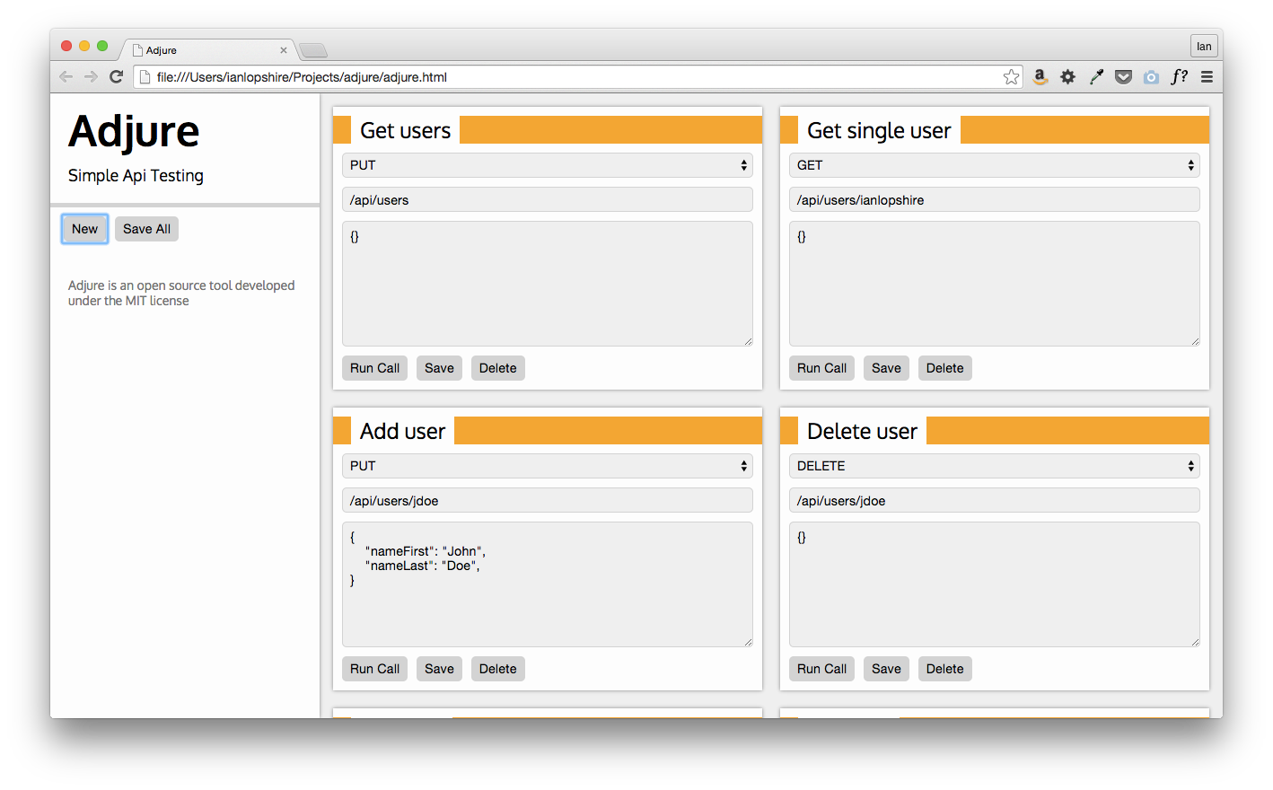 Adjure - Simple API Testing